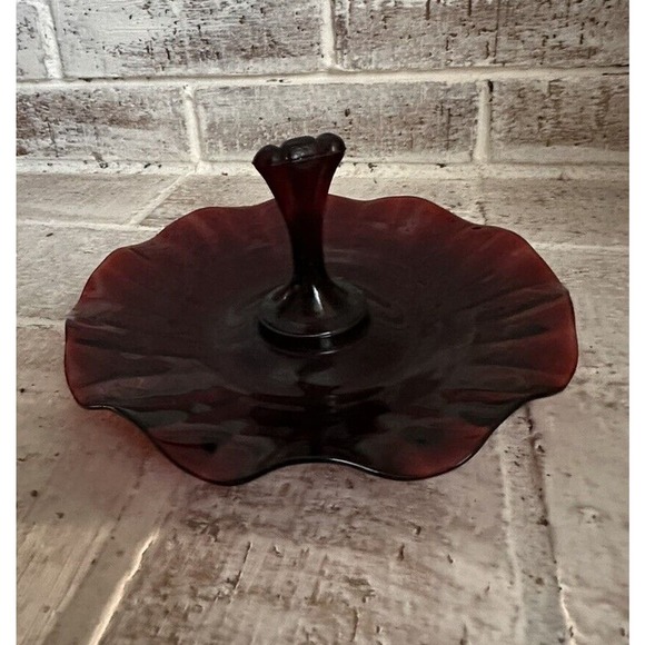 Candy | Dining | Anchor Hocking Ruby Red Vintage Tidbit Candy Dish 7x4 ...